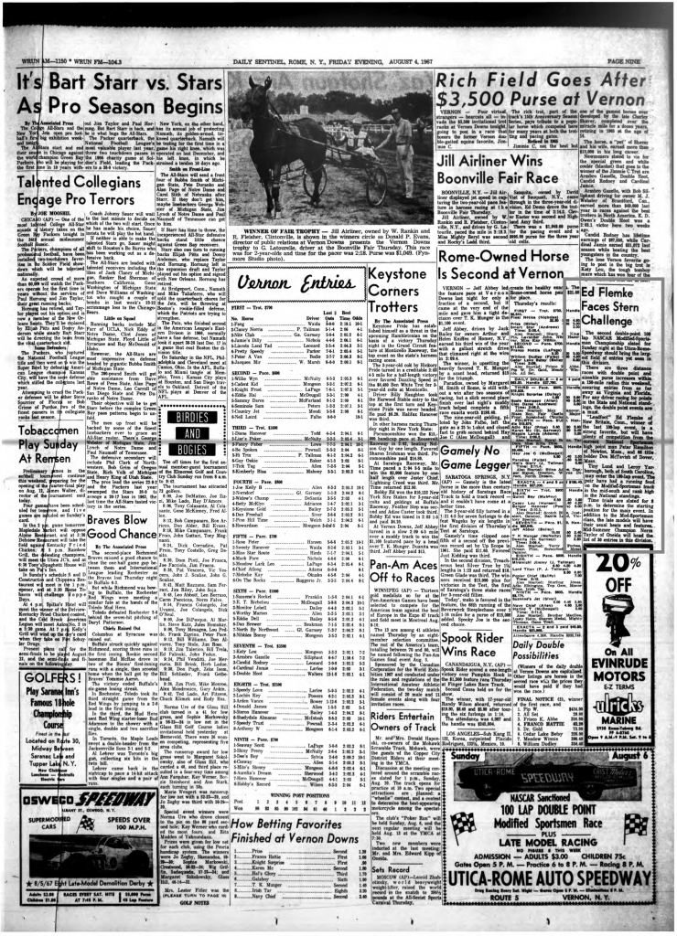 1967 08 06 Utica Rome Preview